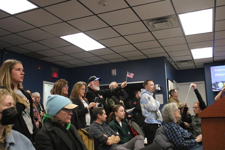 Group led by Jay Edwards holds Pledge of Allegiance demonstration at ...