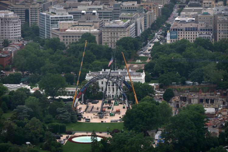 UFC fighting cage rises on White House lawn for bout celebrating ...