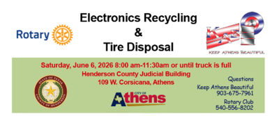 Keep Athens Beautiful, Rotary hosts electronics recycling, tire ...