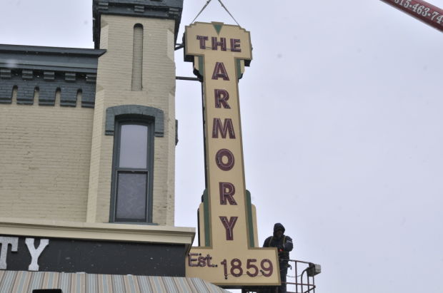 PHOTOS: 20-foot 'Armory' sign installed in downtown Auburn, above ...