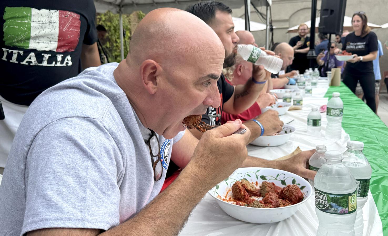 Meatball eating contest at Italian fest in Auburn (photos)