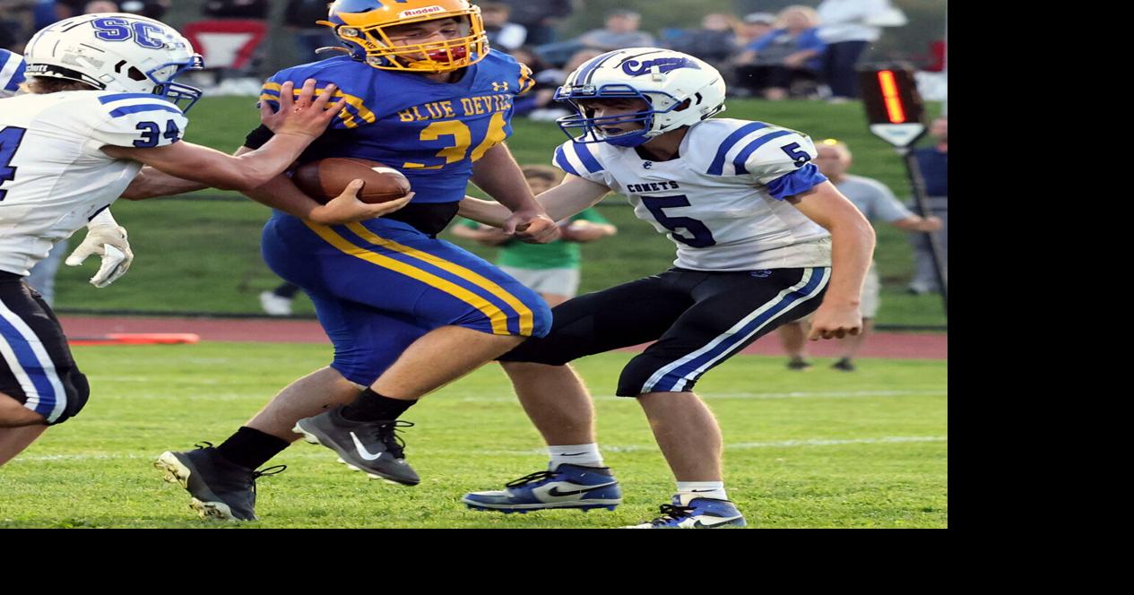 Cato-Meridian football beats Beaver River on the road