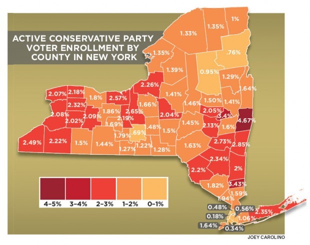 Cayuga County has one of the highest percentages of Conservative Party ...