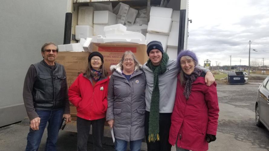 Cayuga Climate Action collects foam for recycling