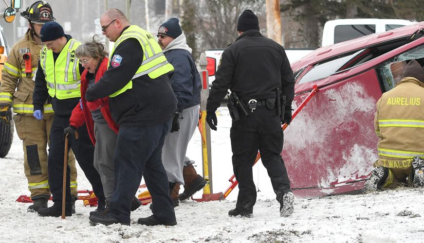 Driver Extricated From Vehicle Transported To Hospital After Rollover