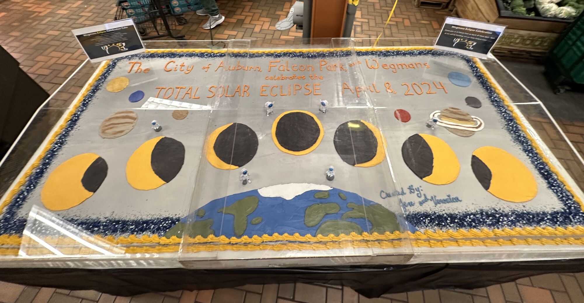 Auburn Wegmans eclipse cake, by the numbers