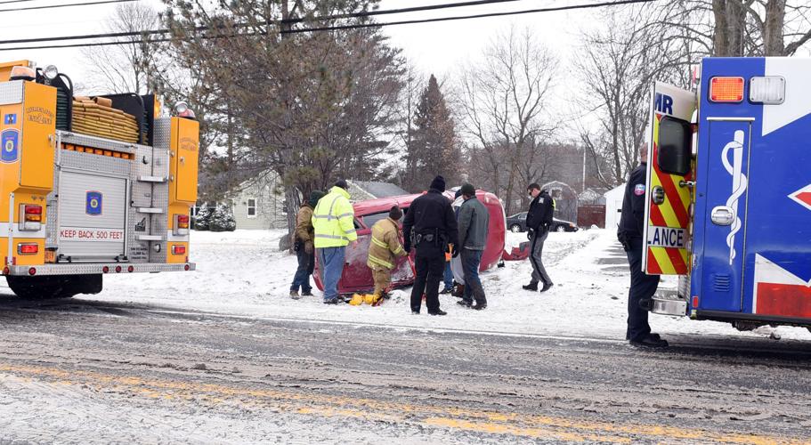 Driver Extricated From Vehicle Transported To Hospital After Rollover