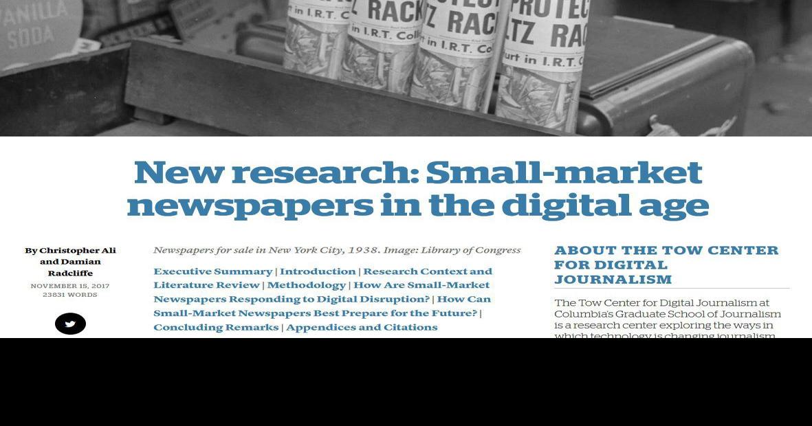 Jeremy Boyer: The surprising story of many small newspapers
