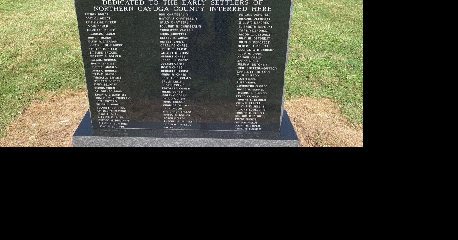 New monument at Cato-Meridian Cemetery honors settlers