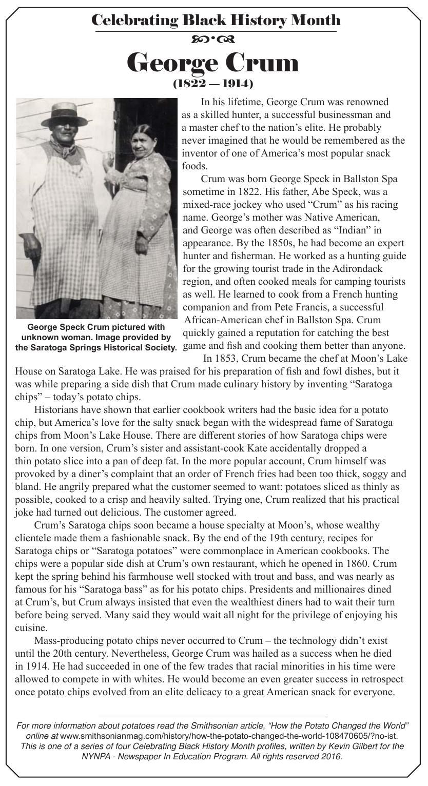 NIE blog Black History Month profile: George Crum