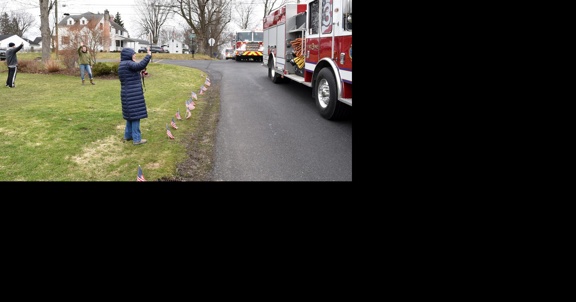 Owasco Fire Department parade brings cheer to homebound residents