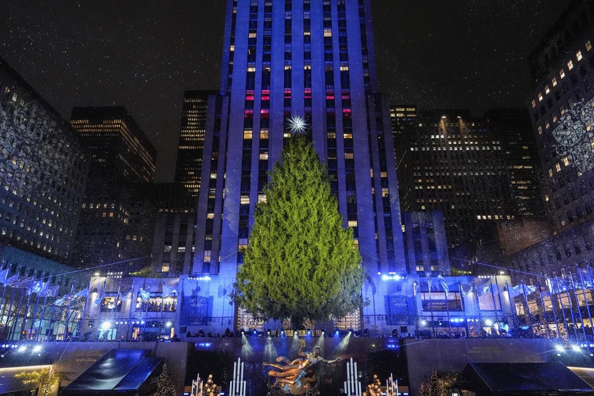 Rockefeller Center Christmas tree lights up in New York City