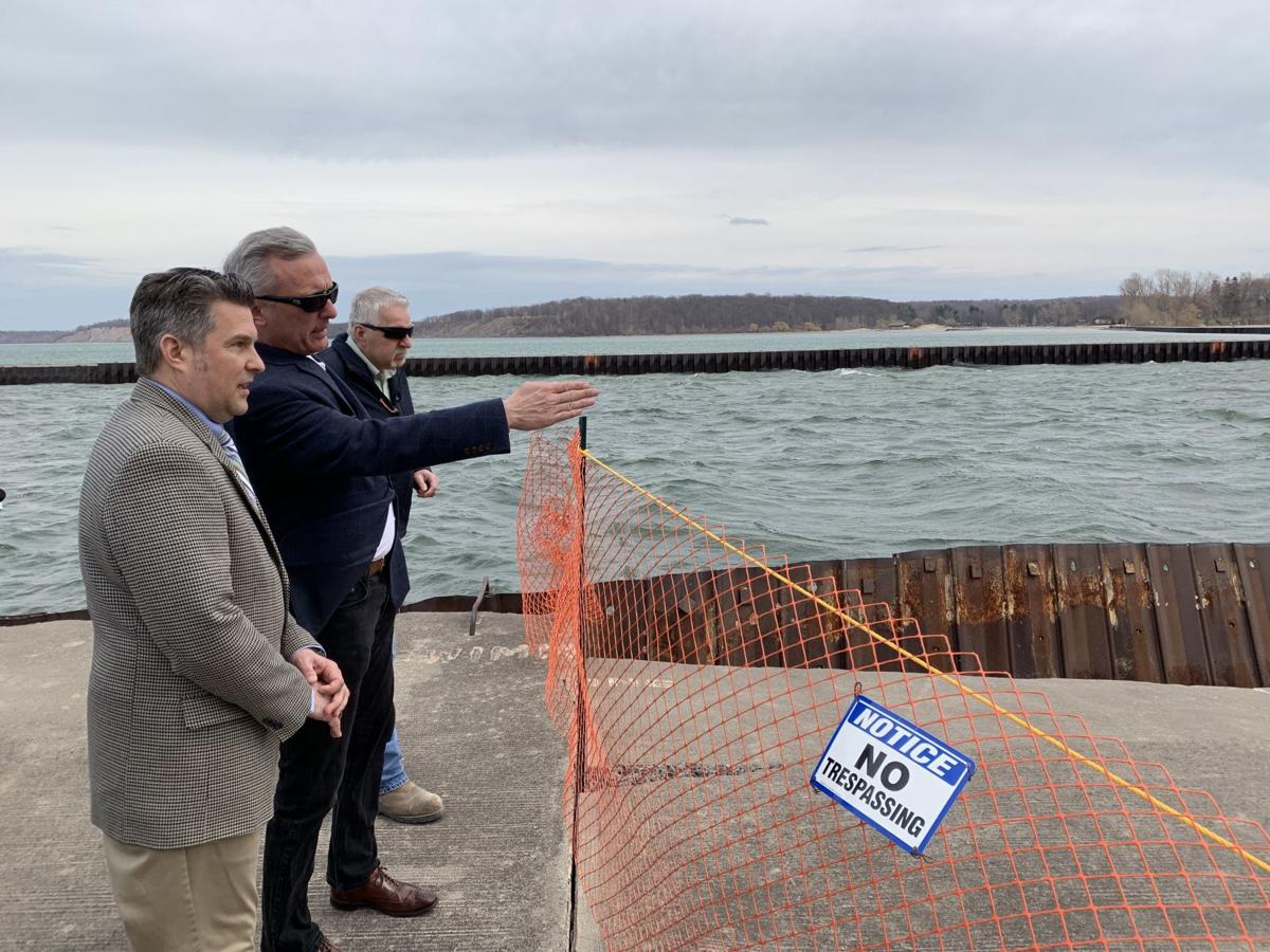 Rep. John Katko surveys damage to Fair Haven pier, pleased with ...