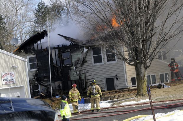 Fire engulfs two-story house in Montezuma