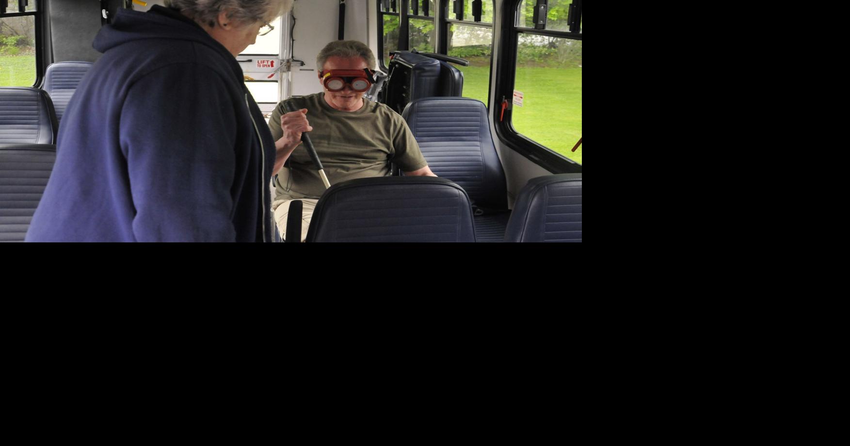 Cayuga County bus service volunteers train to better help visually ...