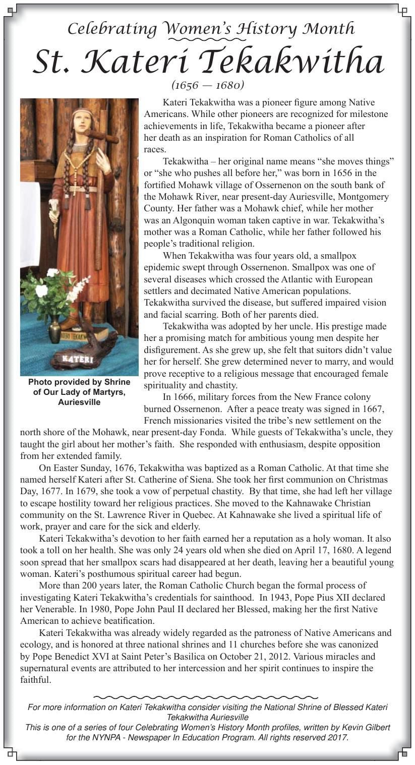 NIE Blog Women's History Month profile: St. Kateri Tekakwitha