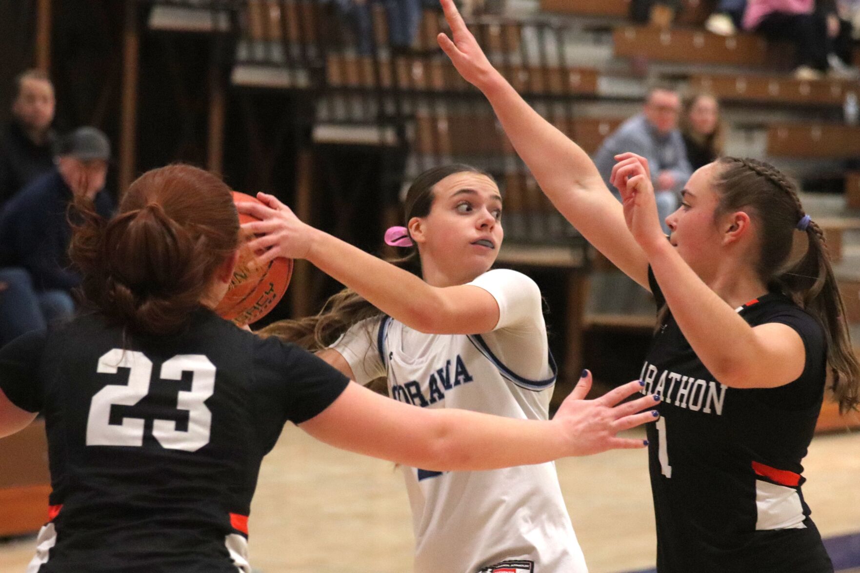 Moravia girls basketball beats Marathon (photos, video)