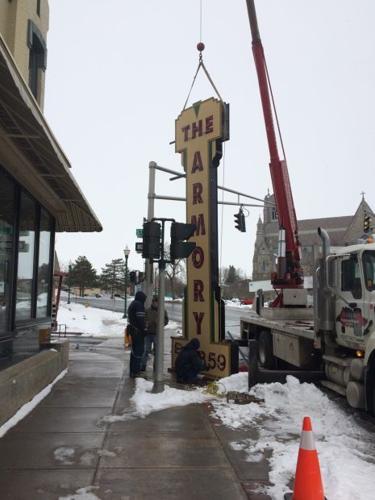 PHOTOS: 20-foot 'Armory' sign installed in downtown Auburn, above ...