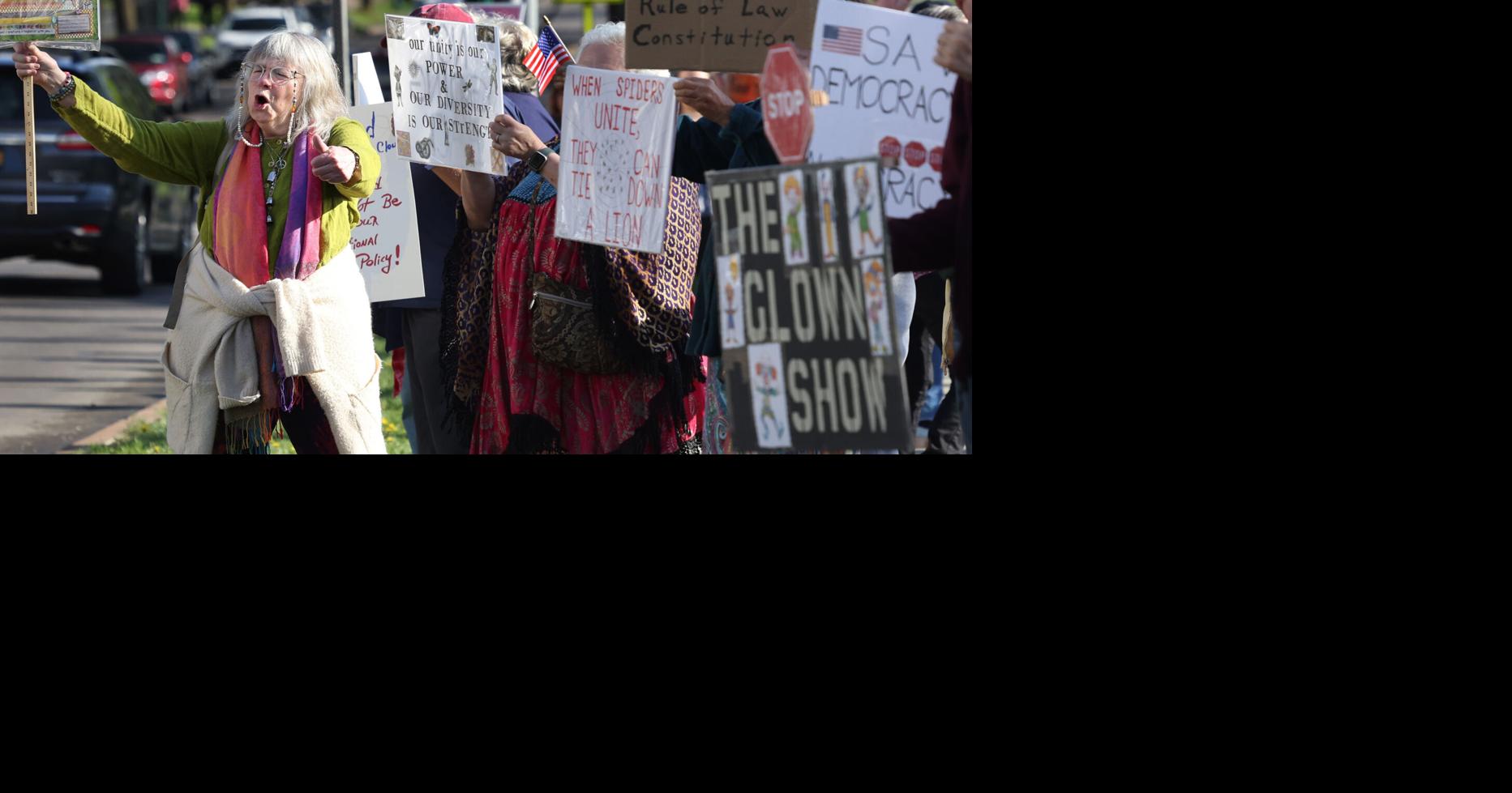 Pro-democracy rally in Auburn protests Trump (photos)