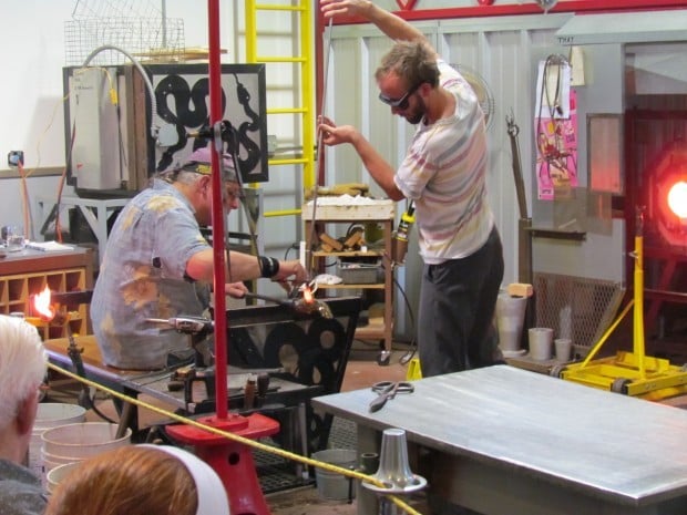 Glass blowing demonstration highlights First Friday