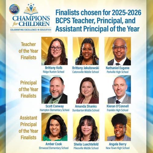 Local educators among finalists for BCPS teacher, principal, assistant ...