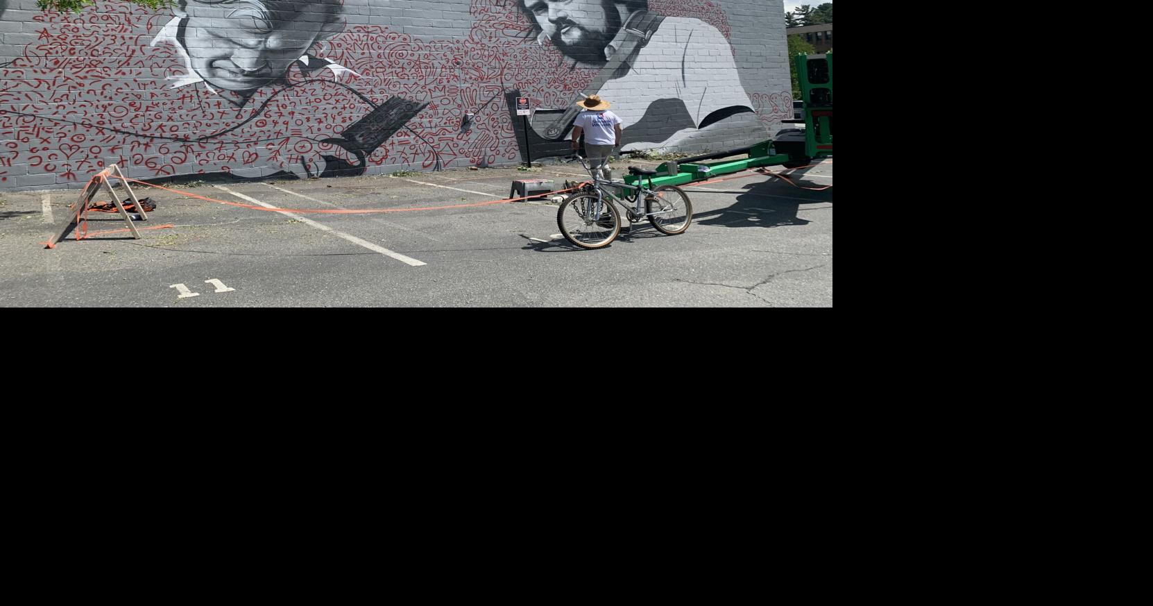 Doc and Merle Watson mural nearly complete in downtown Boone ...