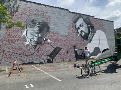 Doc and Merle Watson mural nearly complete in downtown Boone ...