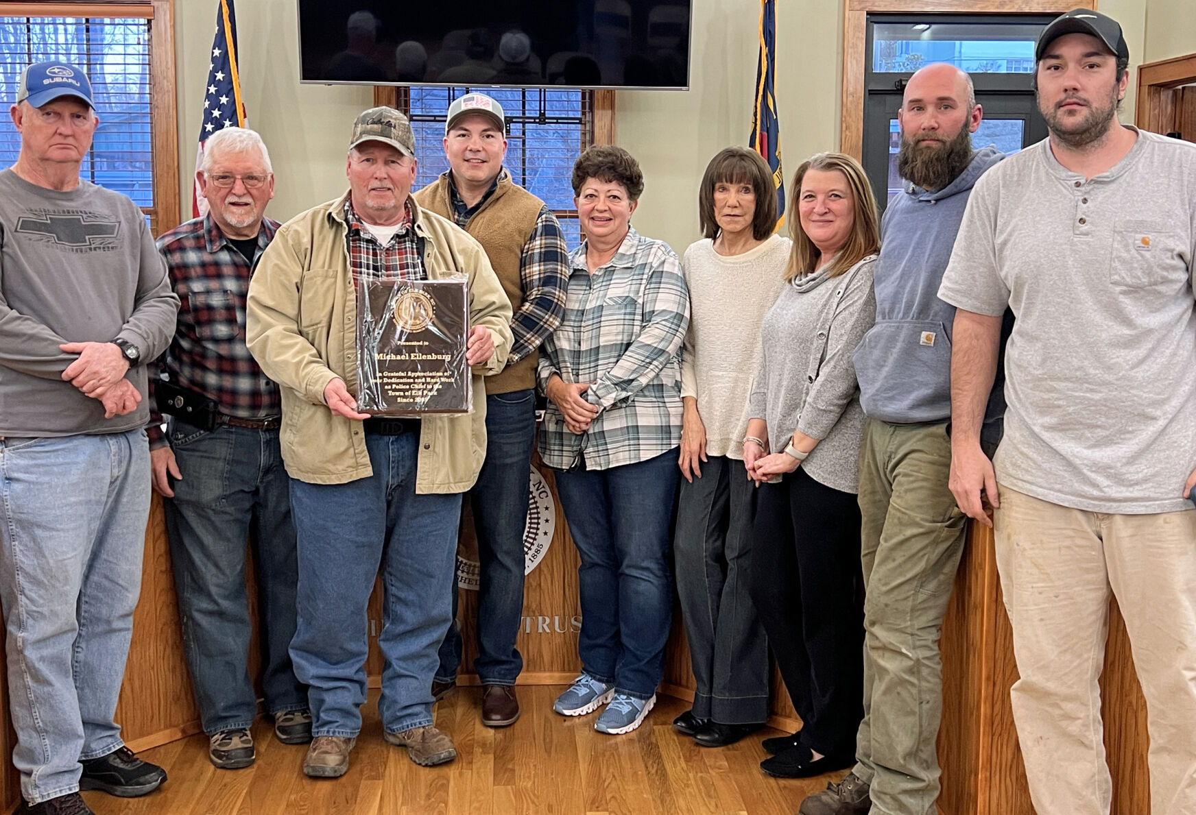 Retiring Elk Park Police Chief Ellenburg honored by Aldermen ...