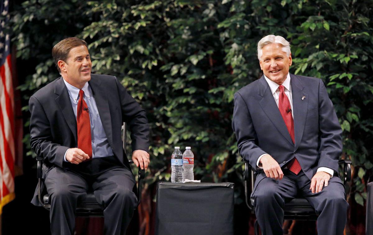Arizona gubernatorial candidates DuVal, Ducey spar over education