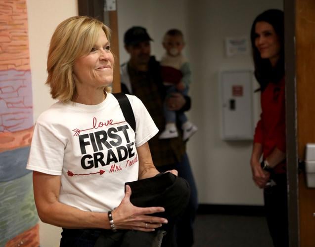 Sechrist Elementary celebrates retiring teacher with courtyard ...