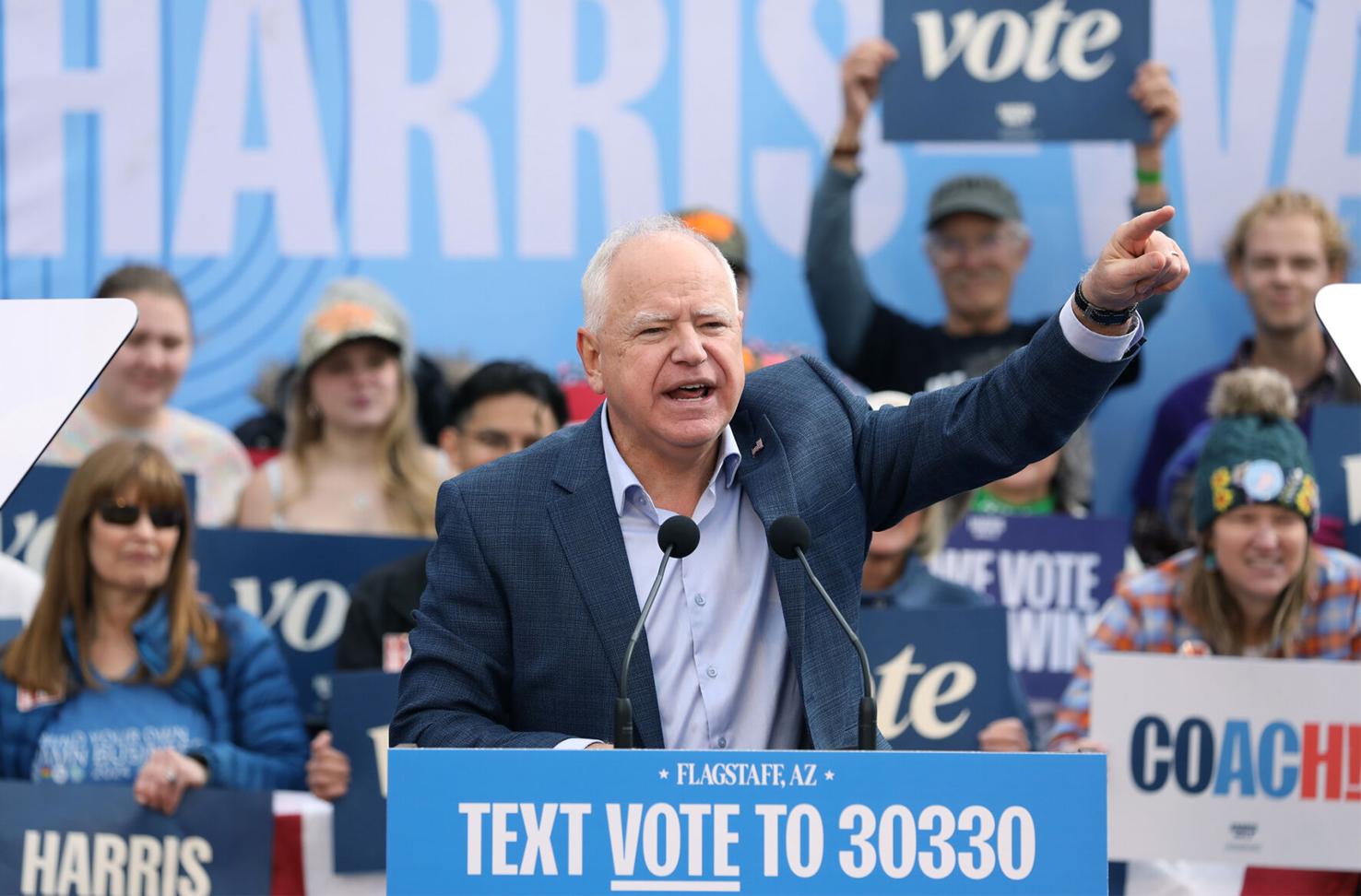 Gallery: Candidate for vice president Tim Walz visits Flagstaff during ...