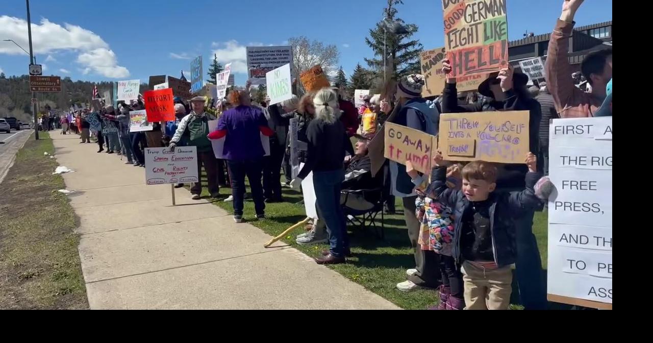 Hundreds gather on Flagstaff City Hall lawn for another set of protests ...