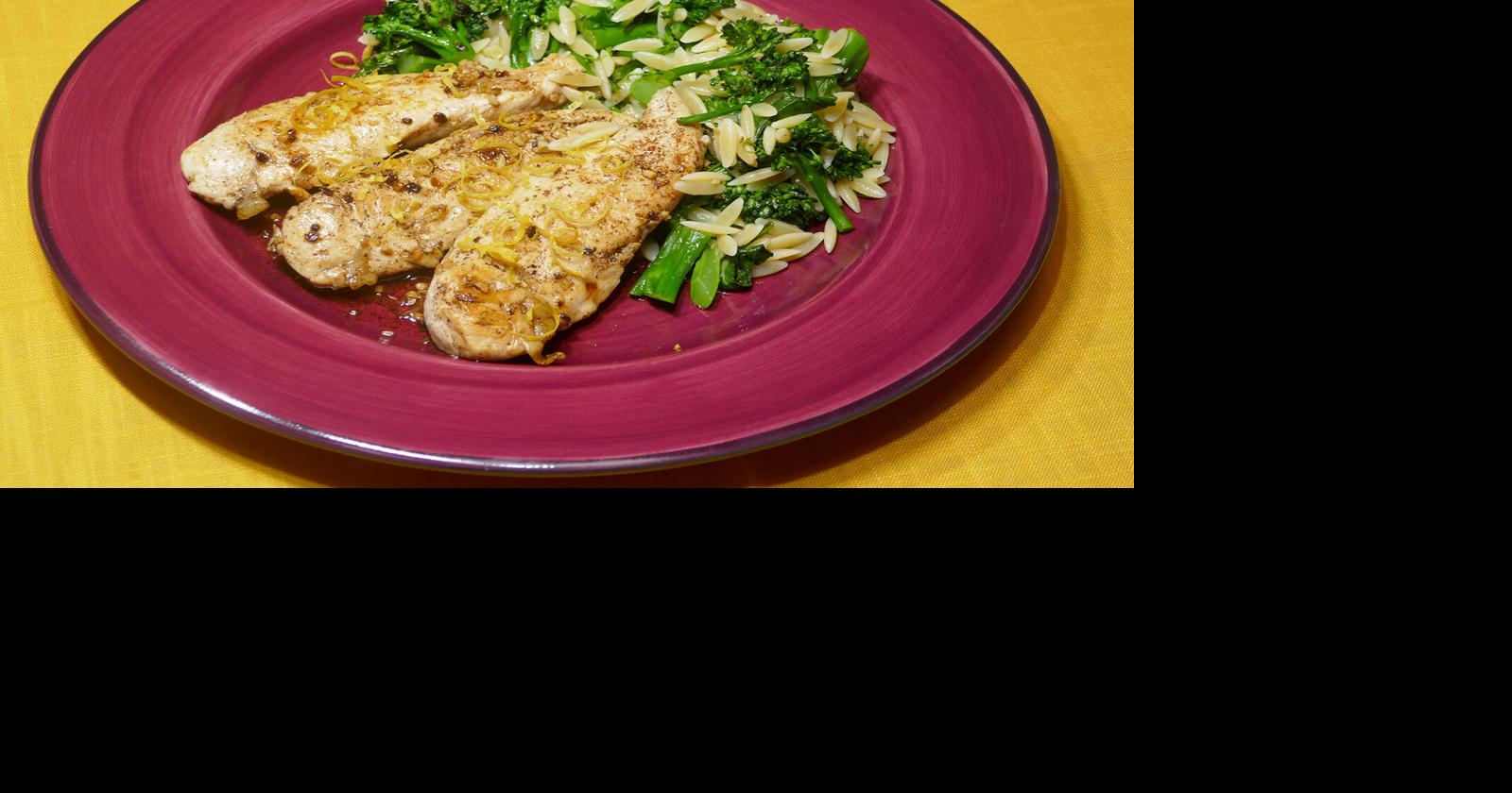 Lemon Garlic Chicken with Broccolini and Orzo | Food | azdailysun.com
