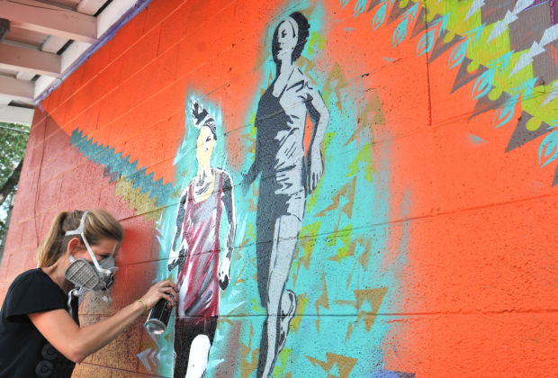 Snap shot: Runner mural