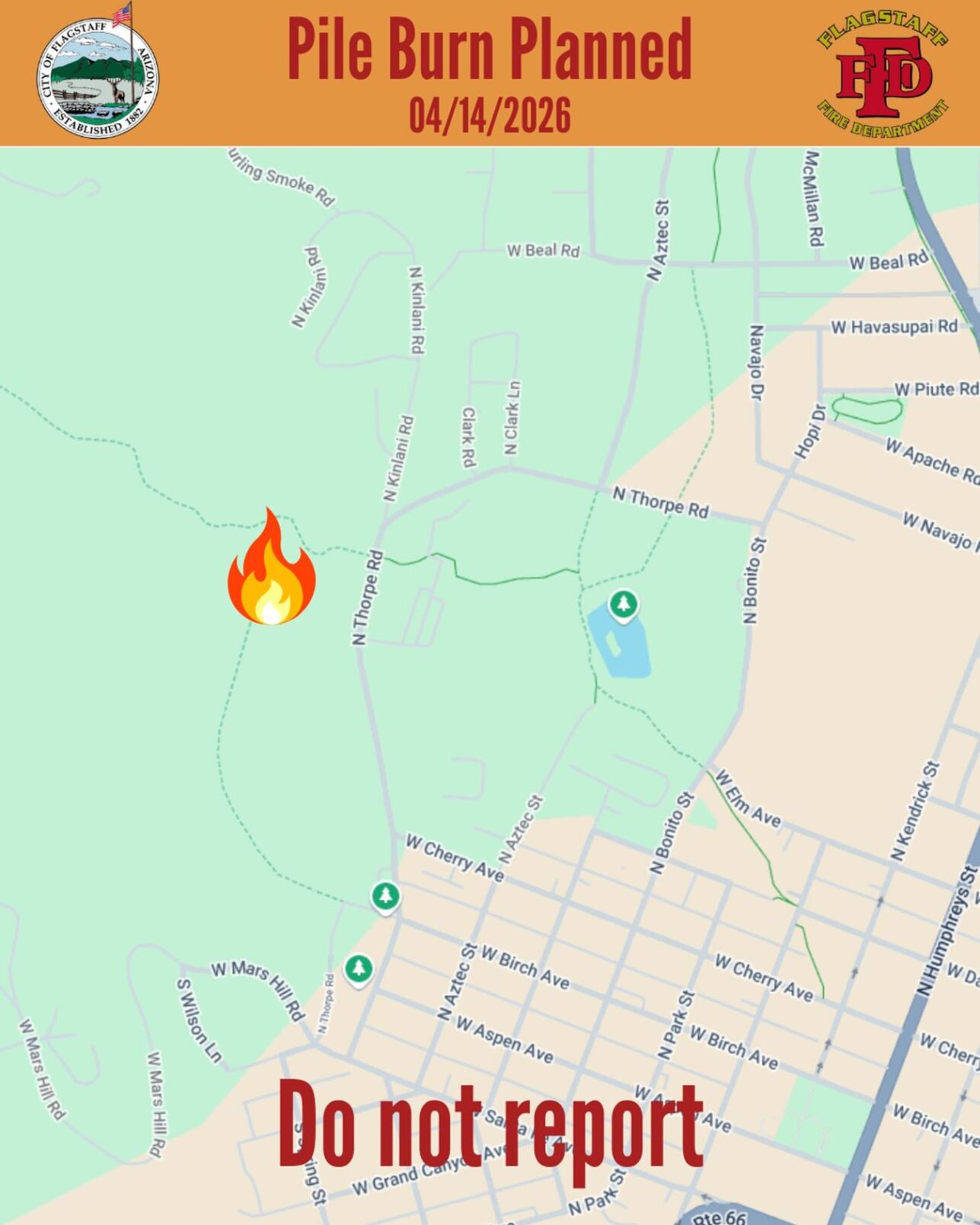 Flagstaff Fire Department to conduct pile burns near Thorpe Park ...