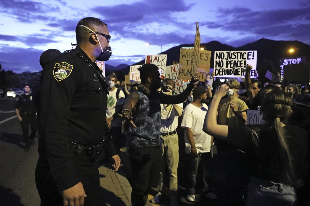 More than 1,000 protest George Floyd's death around Flagstaff in mostly ...