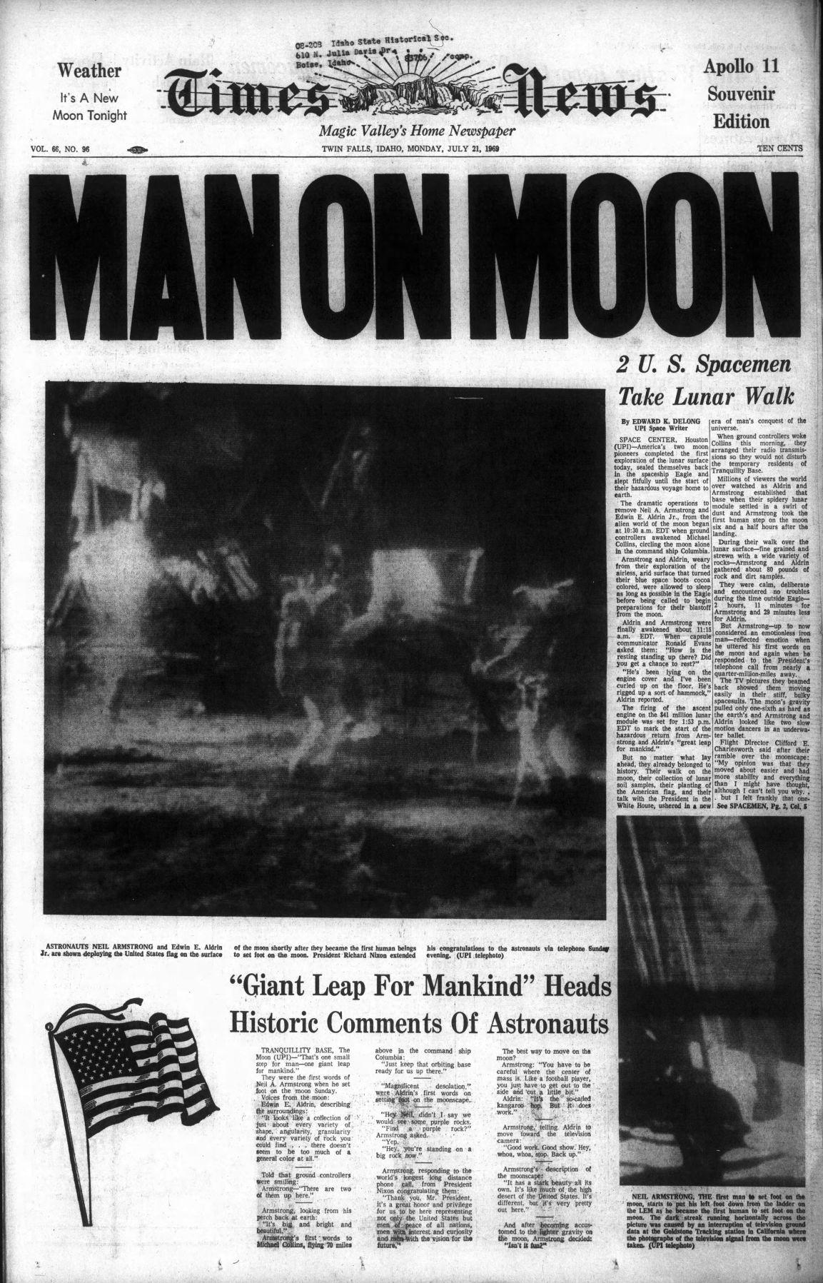 Headlines: Apollo 11 Moon Landing | Archives | azdailysun.com