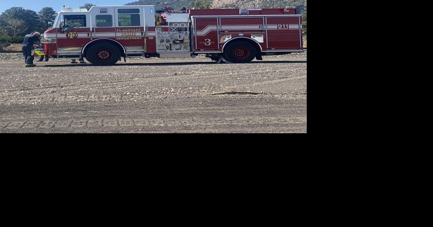 Flagstaff fire, police departments respond to railroad tie on fire near ...