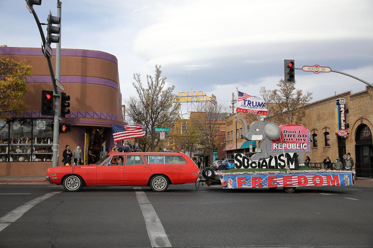 A procession for the president
