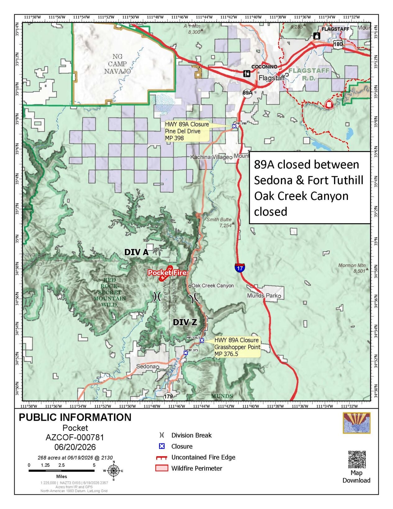 More resources arrive to battle Pocket Fire north of Sedona; 89A ...