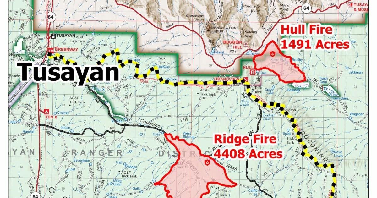 Despite red flag conditions three managed Kaibab fires maintained well ...
