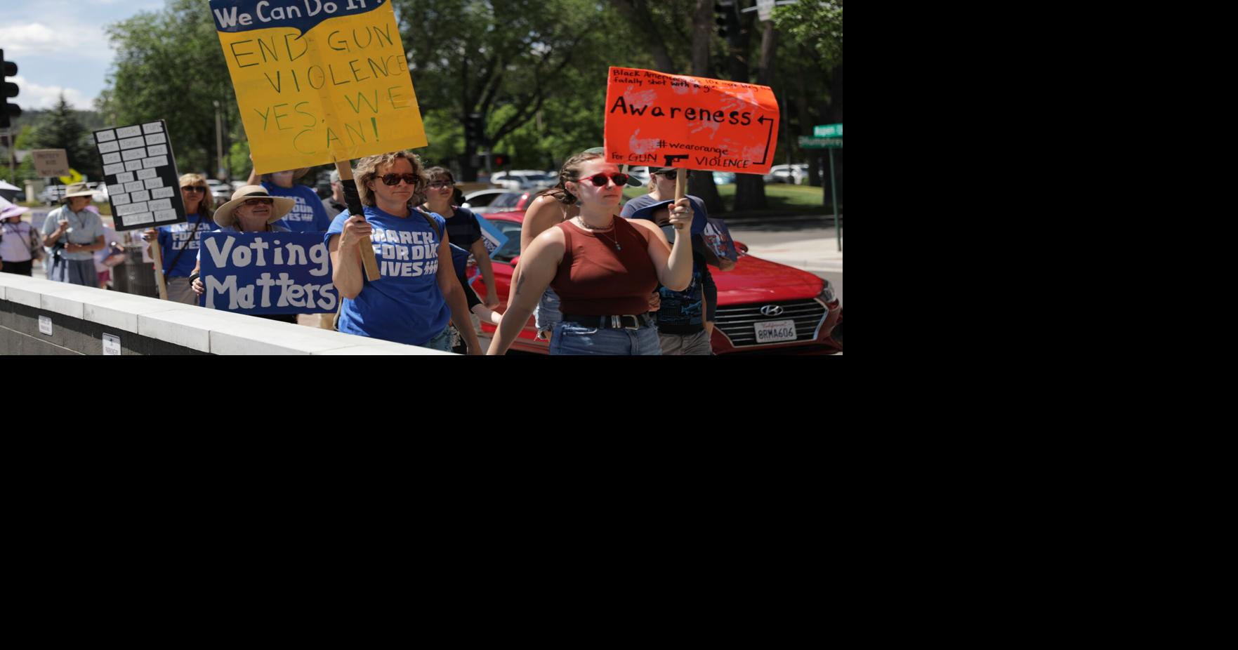 Demonstrators from March for Our Lives protest gun violence at ...
