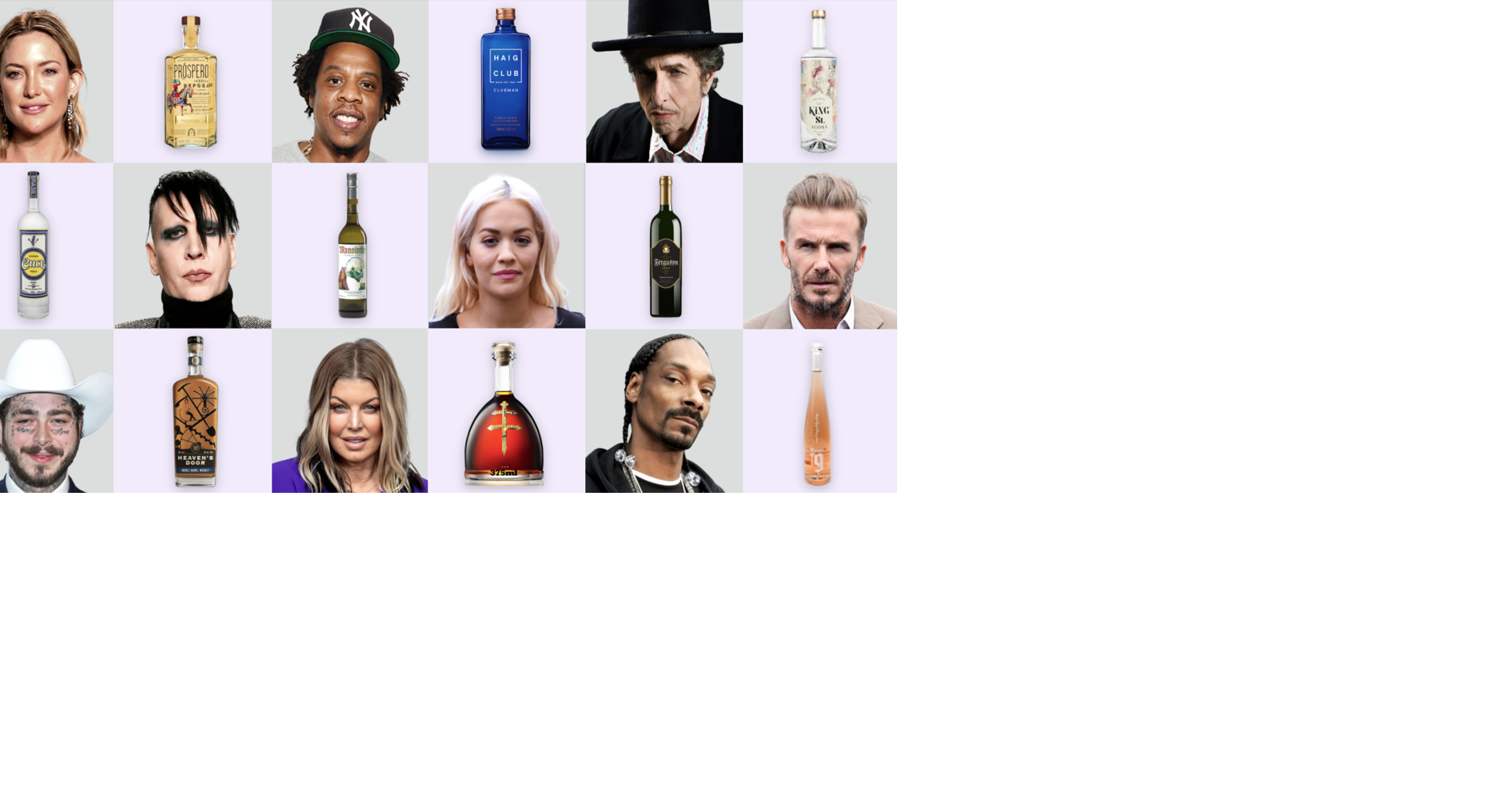 Celebrity booze: Can you match the star to each alcohol brand ...