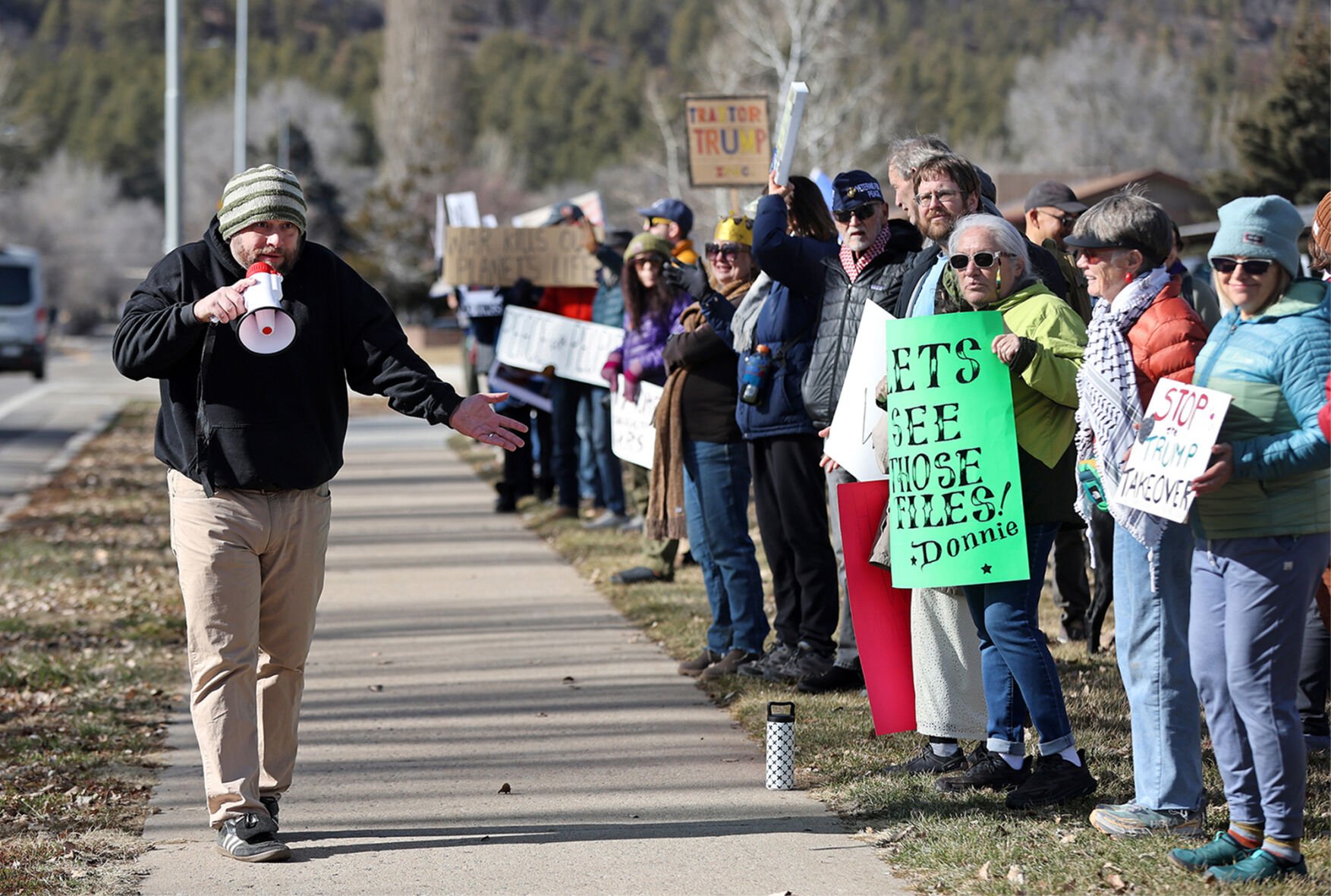 Gallery: Protest outside Flagstaff City Hall against U.S. military ...