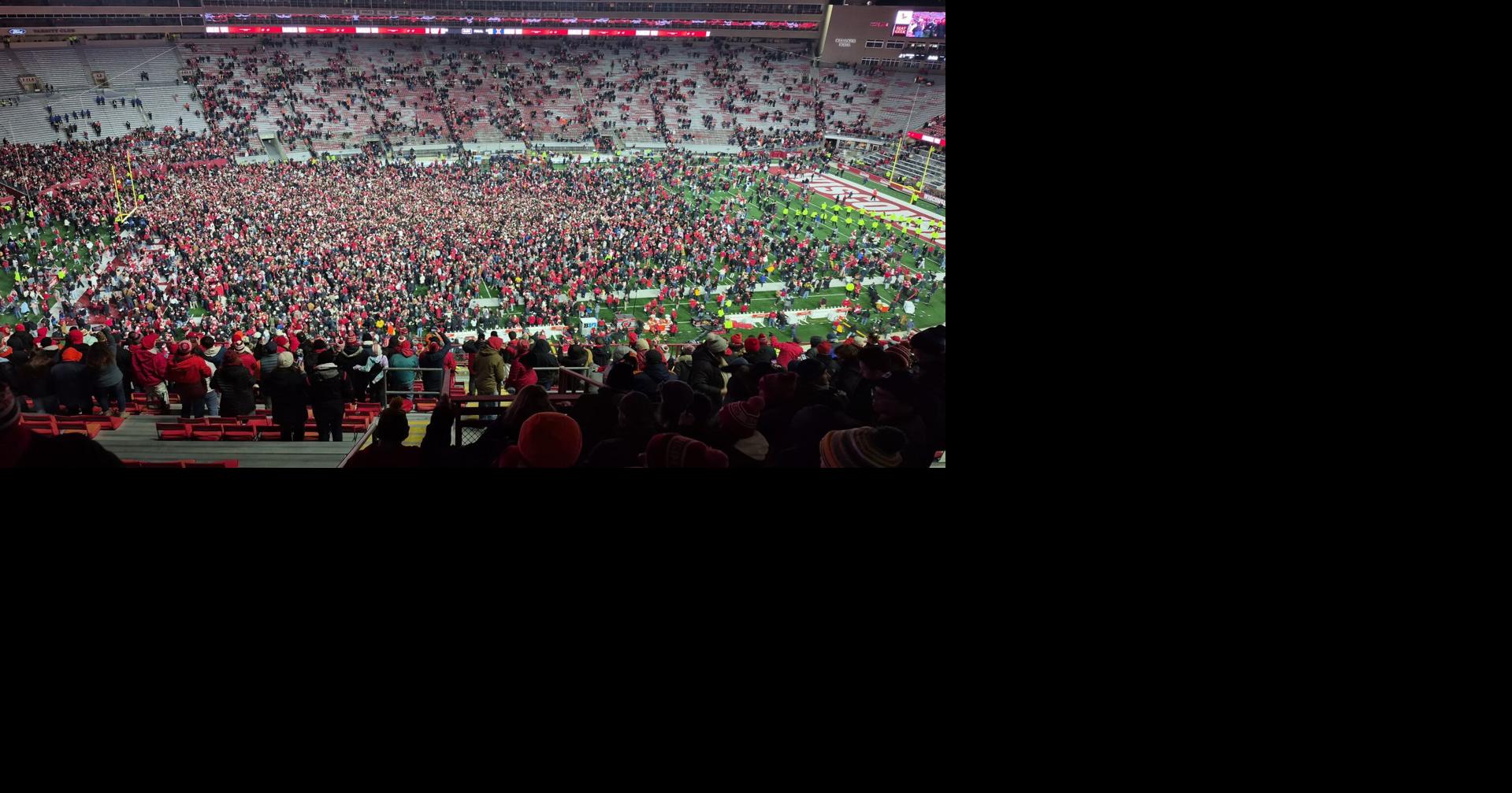 Watch Wisconsin Badgers fans storm field at Camp Randall