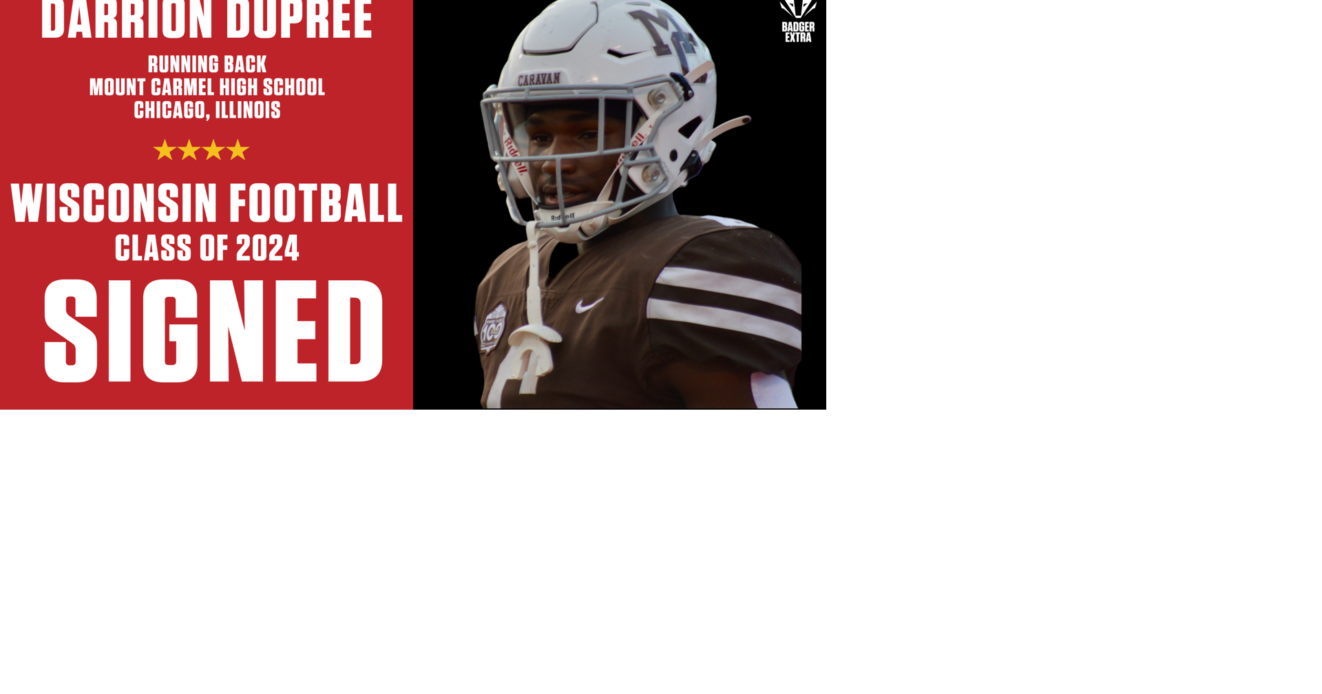 Running back Darrion Dupree signs with Wisconsin football