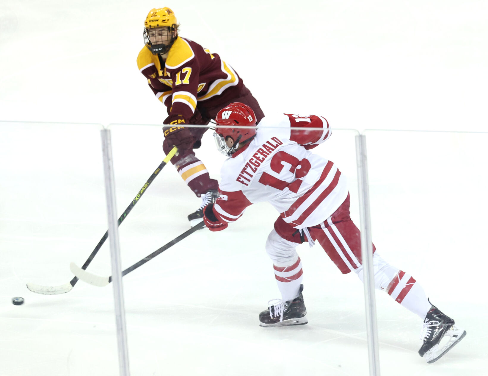 Hat trick denied but Wisconsin's Christian Fitzgerald excels