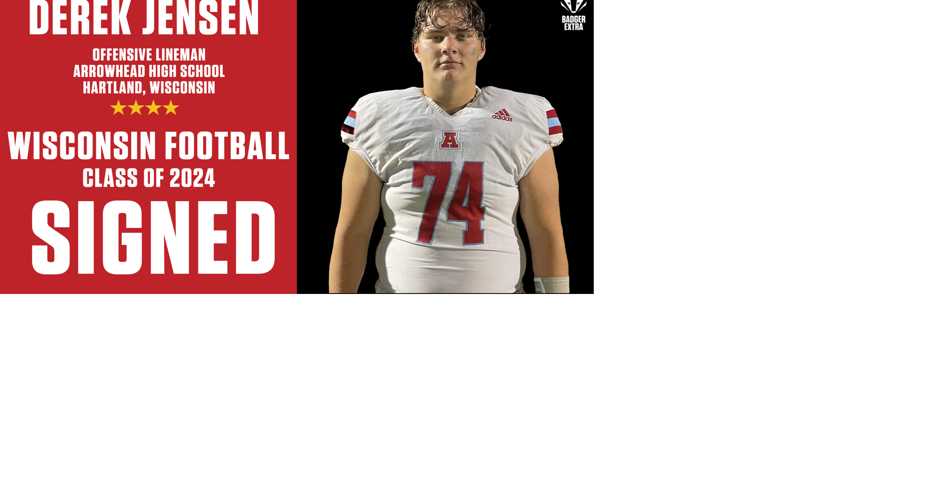 Arrowhead's Derek Jensen signs with Wisconsin football