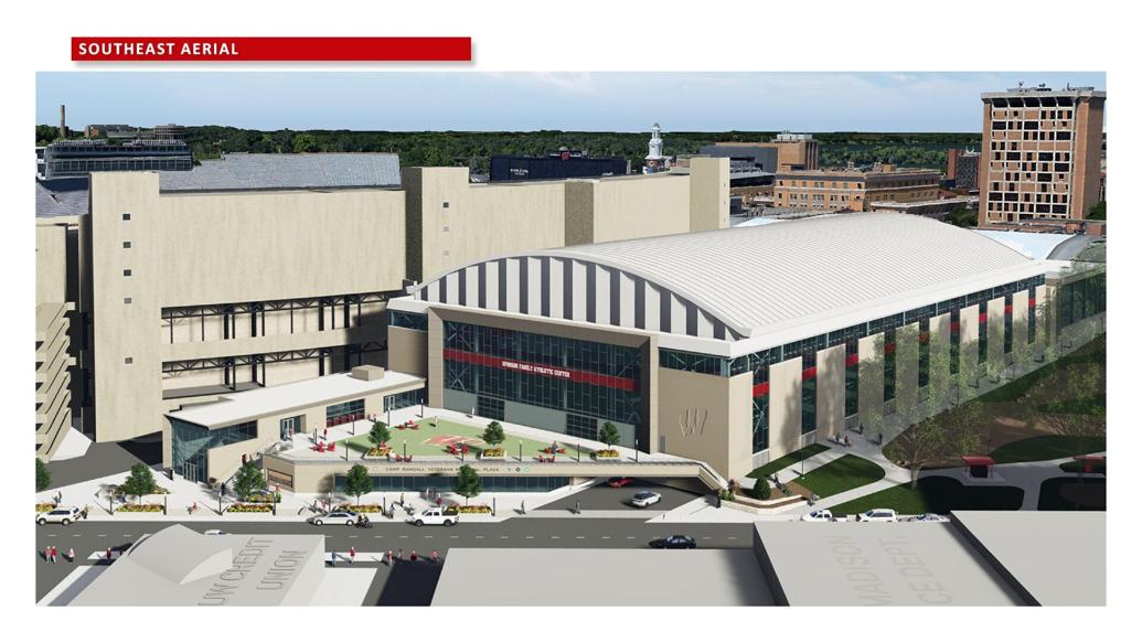 Renderings show updated plans for Wisconsin's new indoor practice facility