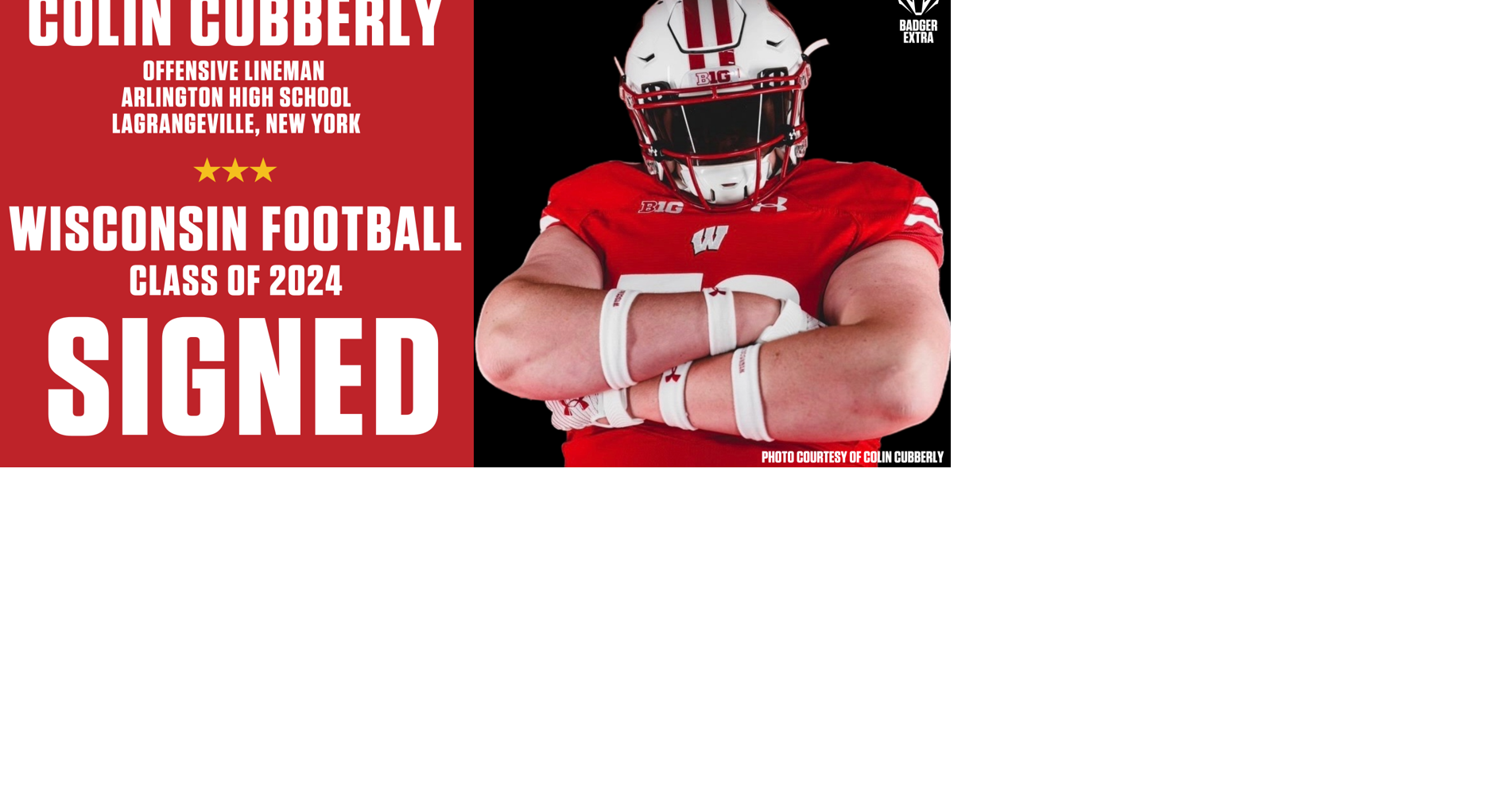 Wisconsin football signs offensive lineman Colin Cubberly